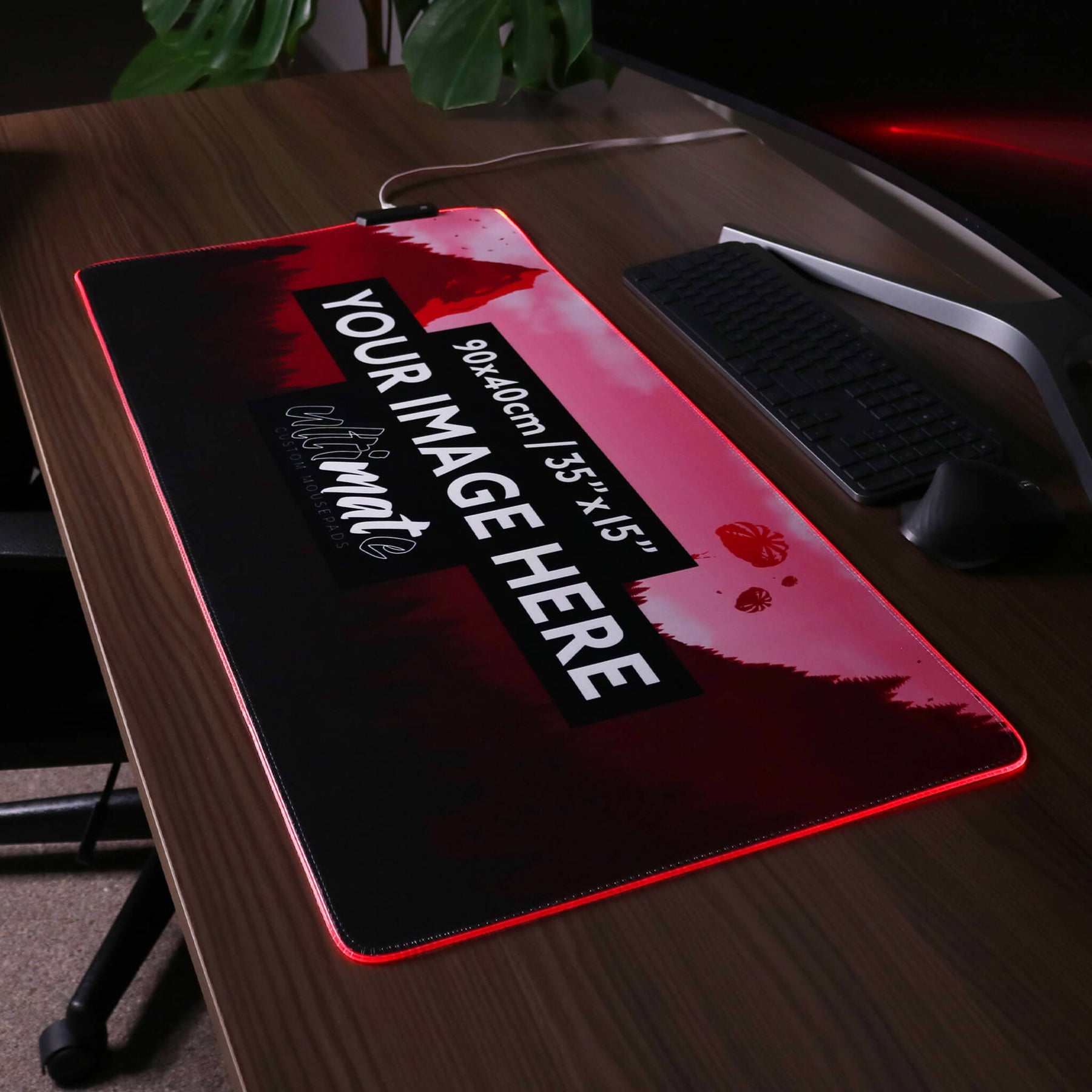 'Print your image' XXL Mega Custom RGB Gaming Mouse Pad | 90x40cm ...